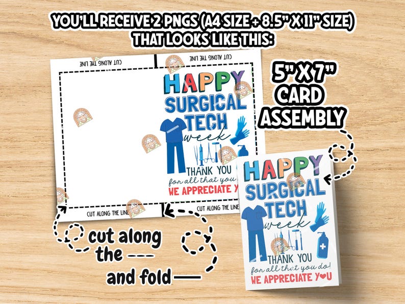 Surgical Tech Week Gift Printable, Surgical Tech Appreciation Card, Thank You Surg Tech Gift ...