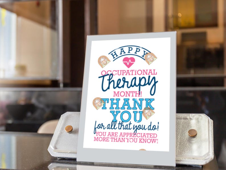 Occupational Therapy Month Card Printable, Occupational Therapist Gift ...