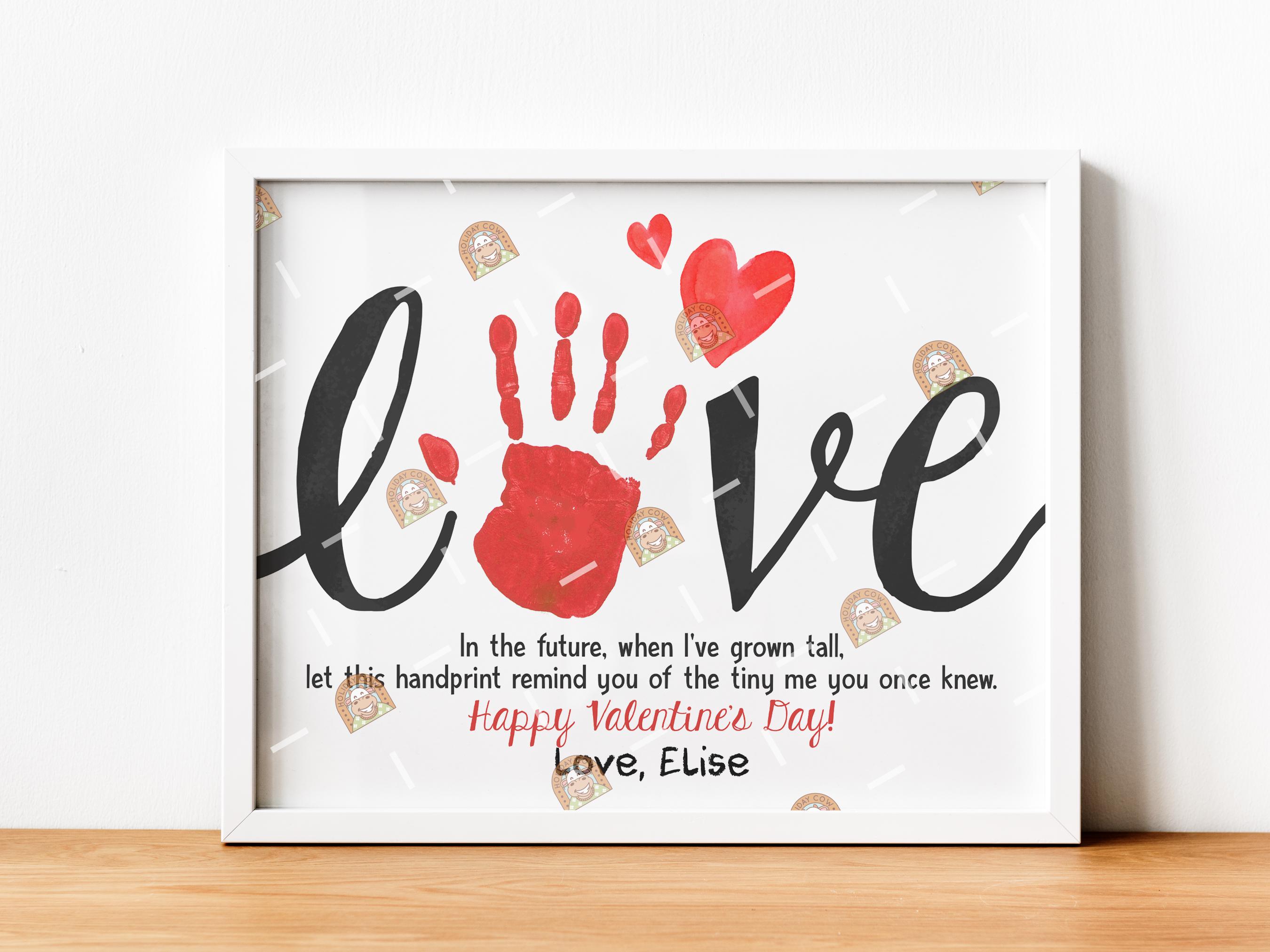 Valentine Handprint Craft Printable, Love Handprint Art, Kids ...