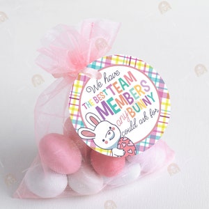 Team Members Easter Tag, Printable Best Employee Any Bunny Could Ask ...