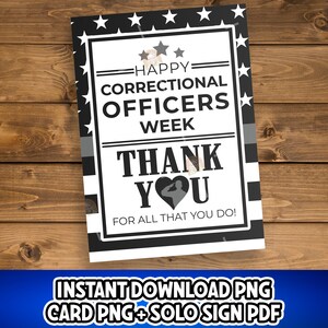 Correctional Officers Week Gift Printable, Correctional Officer Week ...
