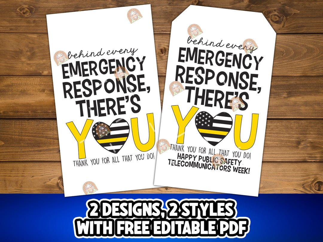 Public Safety Telecommunicators Gift Tag Printable, Telecommunicators ...