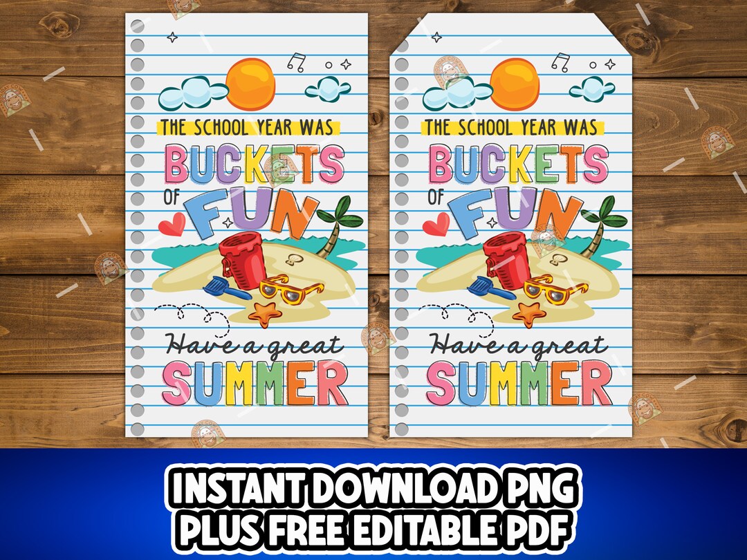 End of School Year Tags for Students Printable, End of Year Gift Tags ...