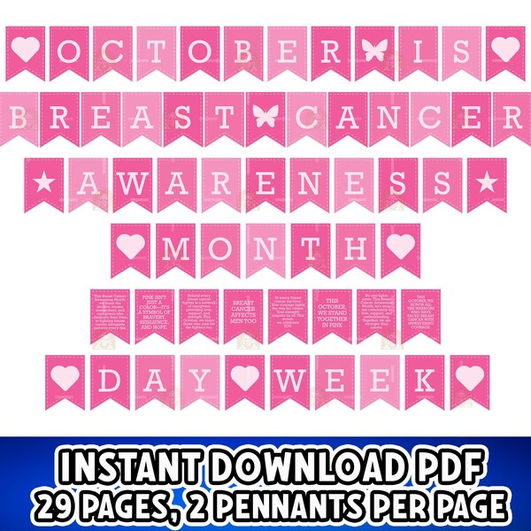Breast Cancer Banners - Etsy
