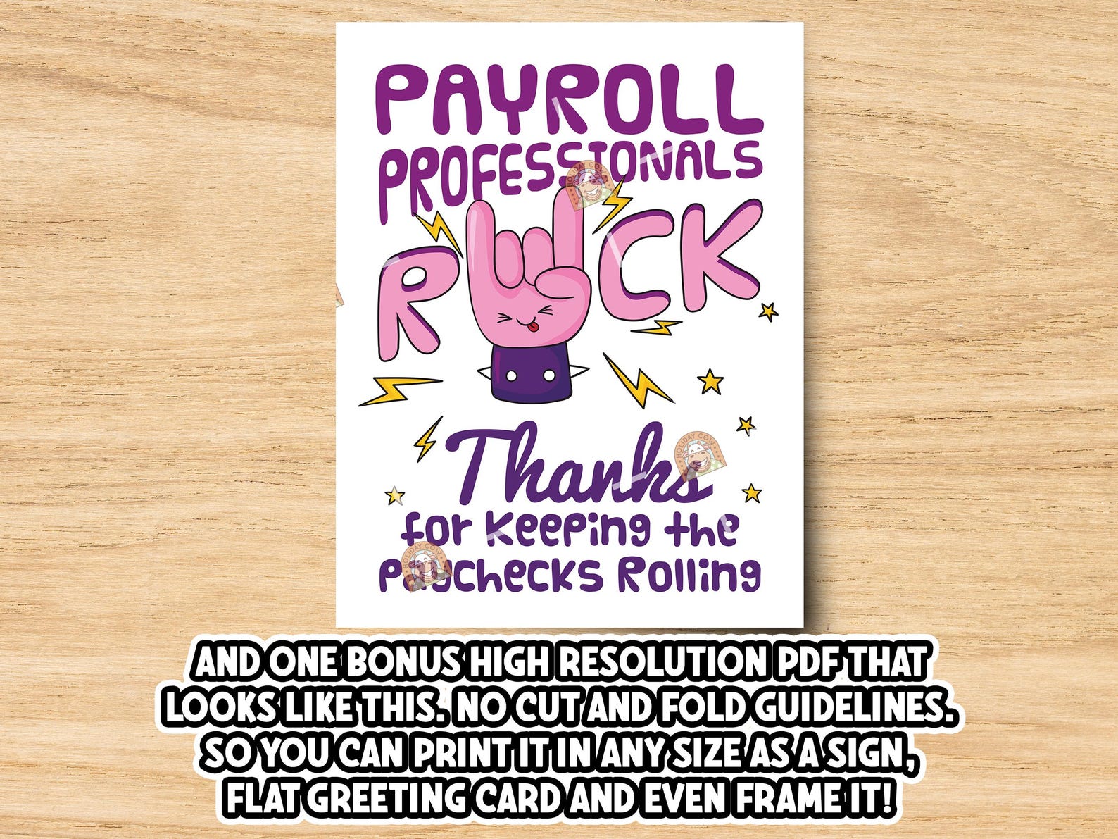 Payroll Appreciation Gift, Humor Payroll Card Printable, National ...
