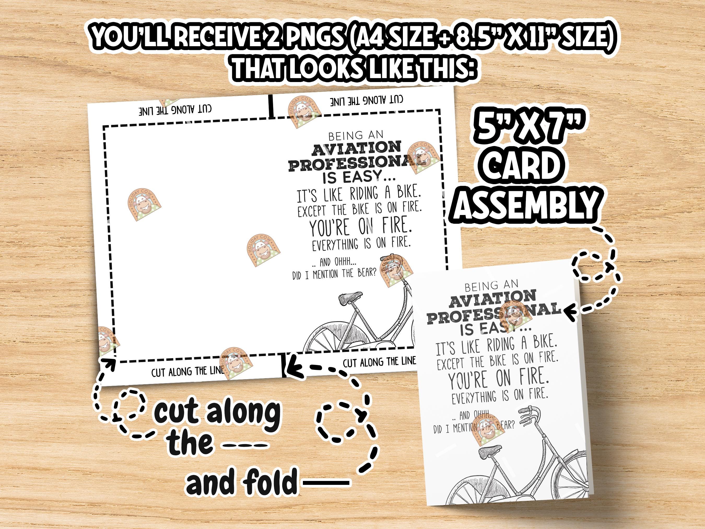 Aviation Professional Card Printable, National Aviation Week Gift ...