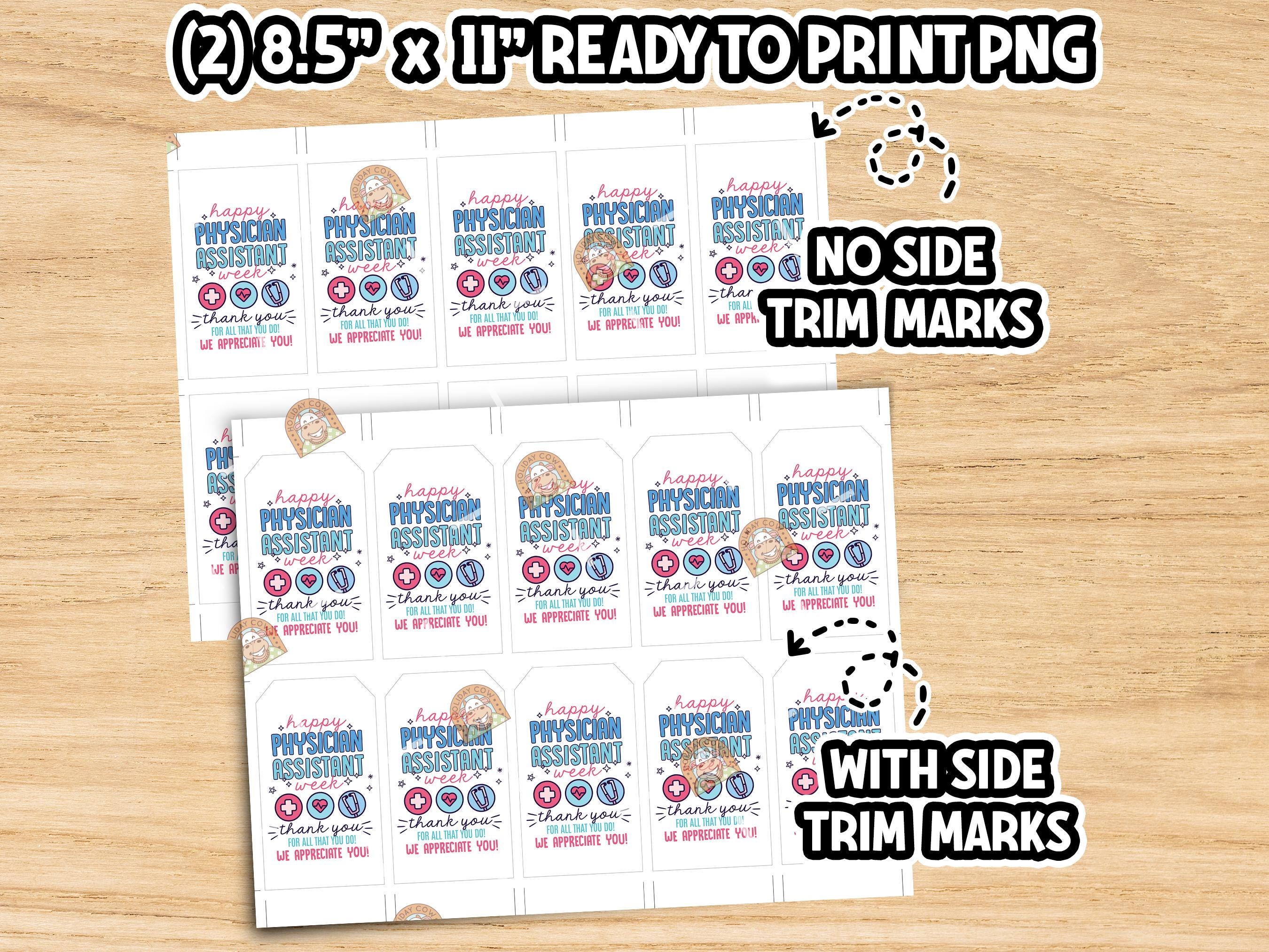 Physician Assistant Week Tags Printable, Physician Associate Gift Tag ...