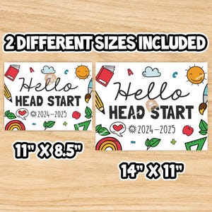 First Day of Head Start Sign, First Day of School Sign Printable, Back ...
