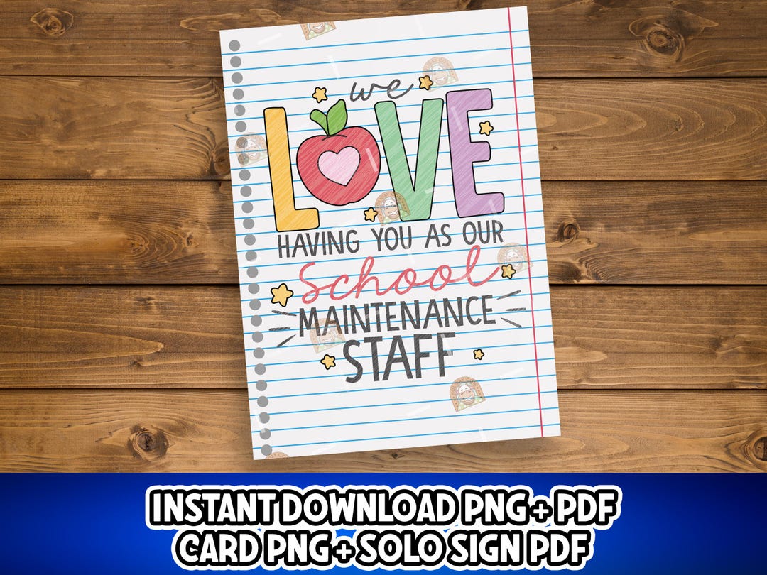 Maintenance Worker Appreciation Day Sign Printable, School Maintenance ...