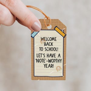 Back to School Tag Printable, Noteworthy School Year Tag, First Day of ...