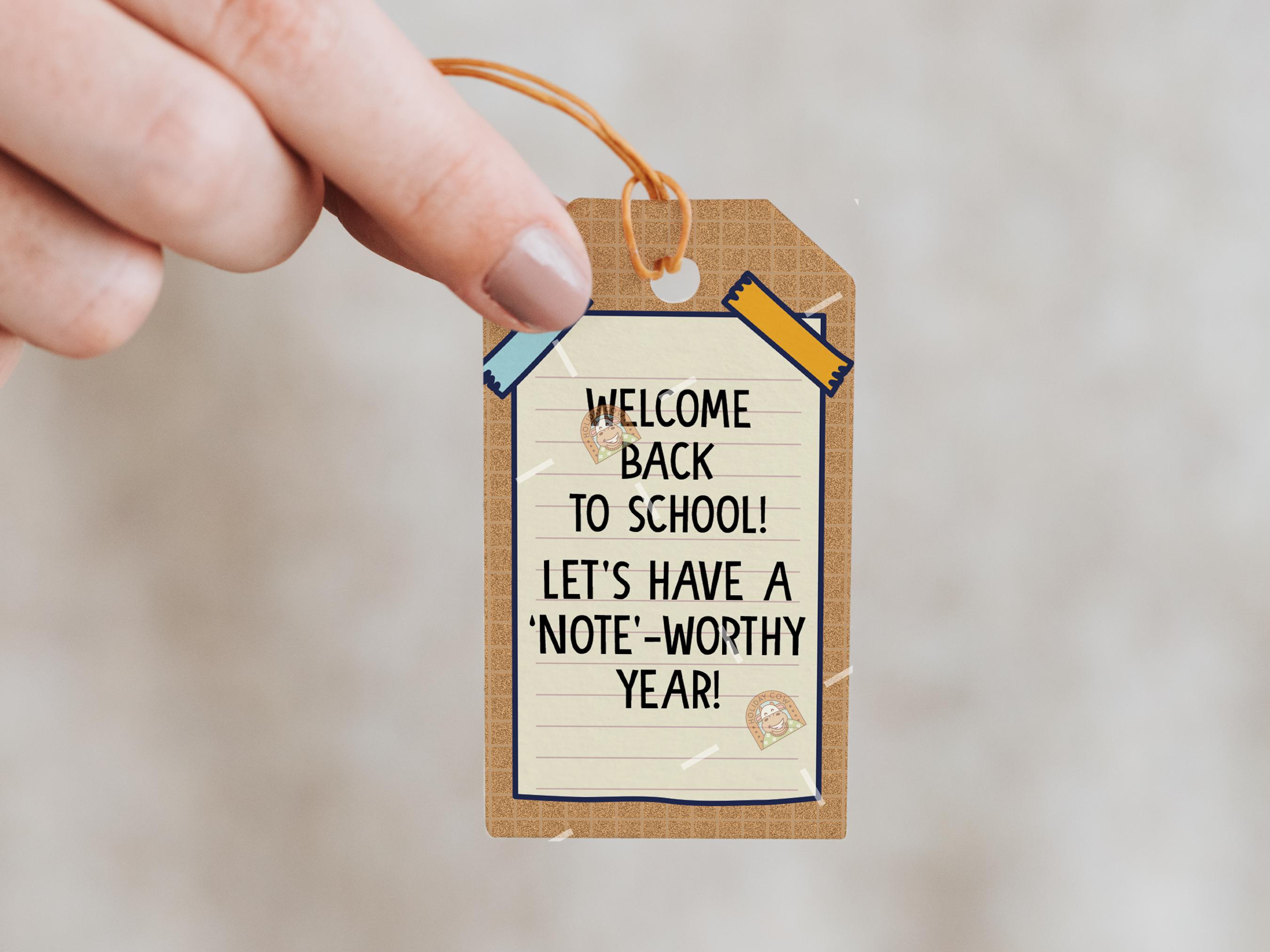 Back to School Tag Printable, Noteworthy School Year Tag, First Day of ...