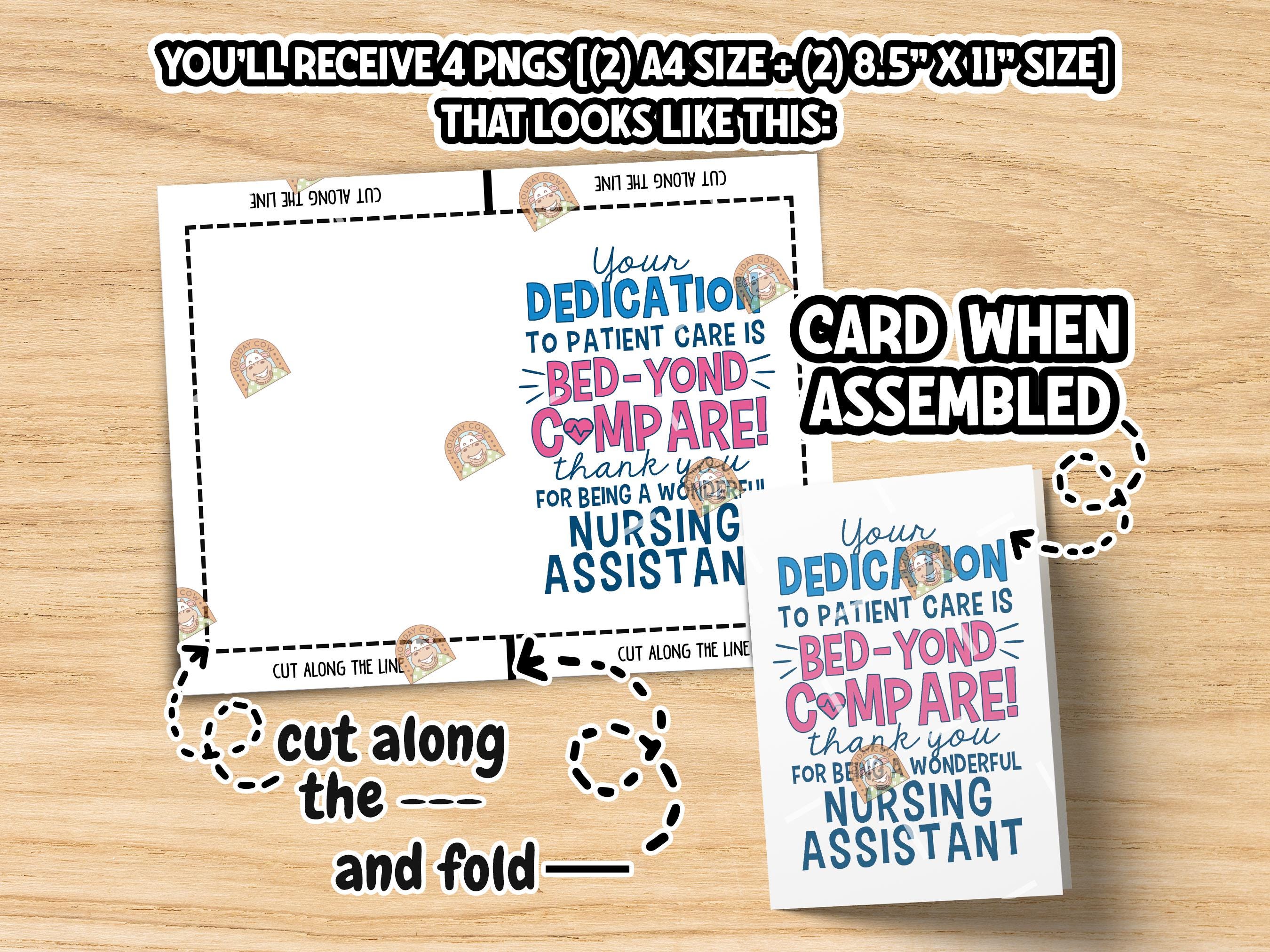 Nursing Assistant Gift, Printable CNA Week Card, CNA Week Sign, Thank ...