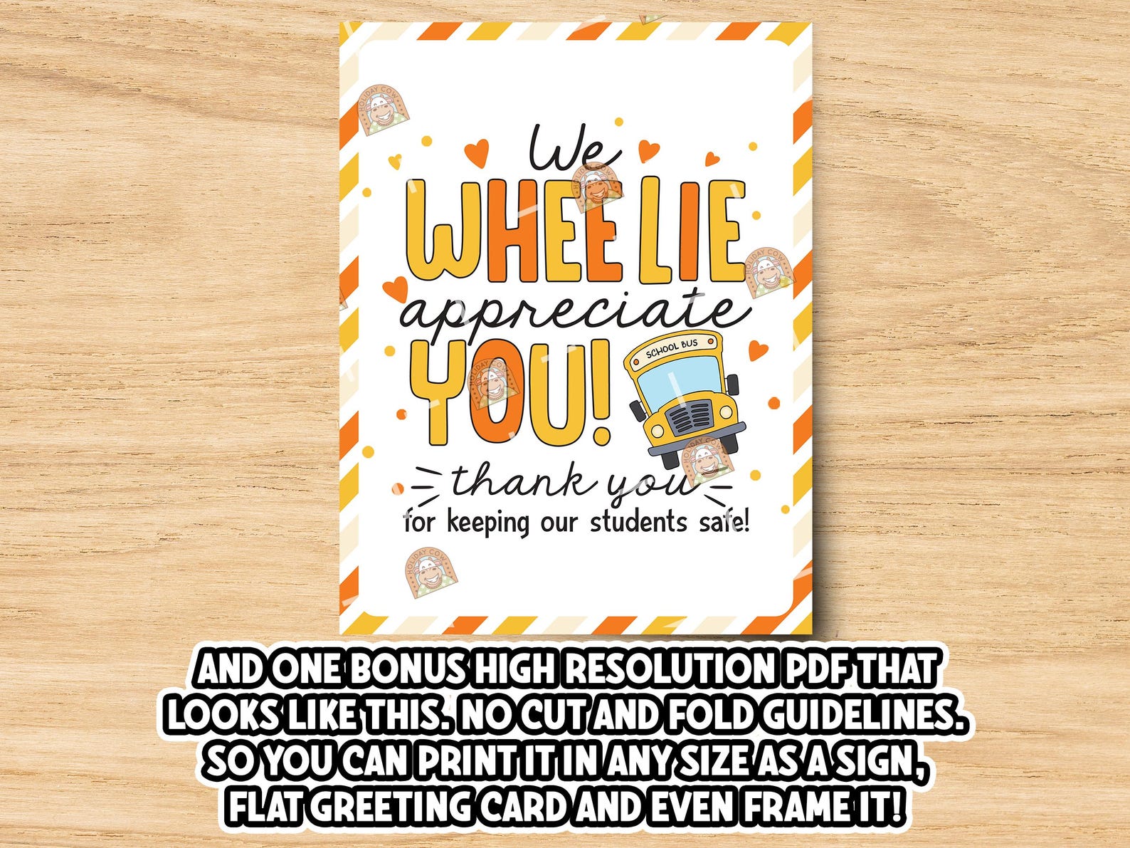 School Bus Driver Appreciation Day Gift, We Wheelie Appreciate You Bus ...