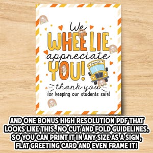 School Bus Driver Appreciation Day Gift, We Wheelie Appreciate You Bus ...