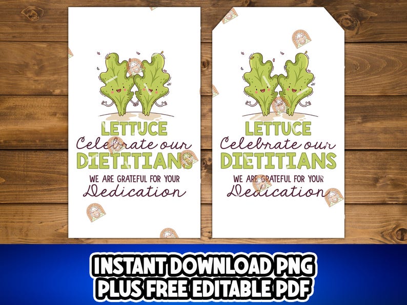 Printable Registered Dietitian Day Gift Tag, Funny Dietitian Gift Tag ...