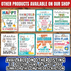 School Custodian Gift Tag Printable, National Custodian Day Tags ...