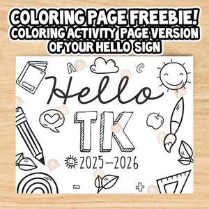 First Day of TK Sign, First Day of School Sign Printable, Back to ...