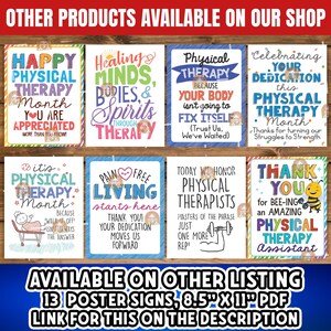 Physical Therapy Month Gift Printable, Thank You Rehabilitation Card ...