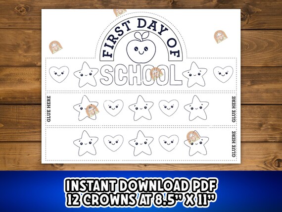 Mi Primer Día De Clases Para Colorear Página Para Colorear Aislada