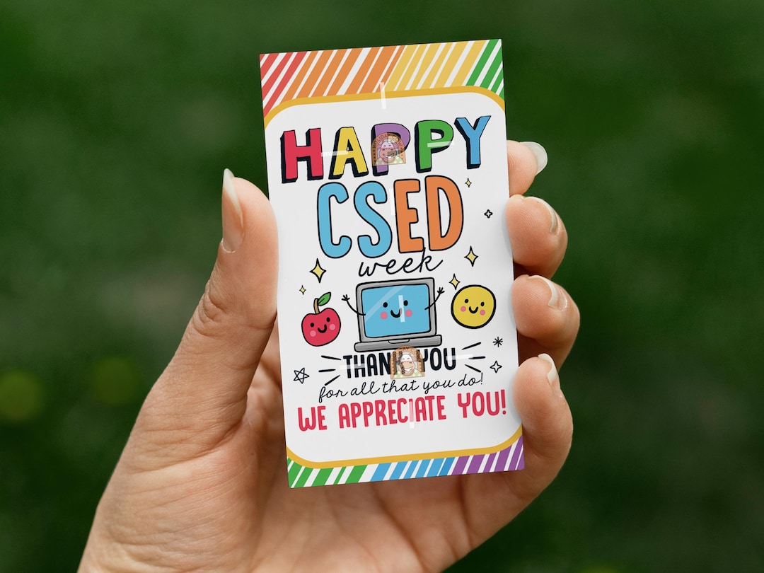 Csed Week Gift Tag, Printable Computer Science Education Week Tag ...