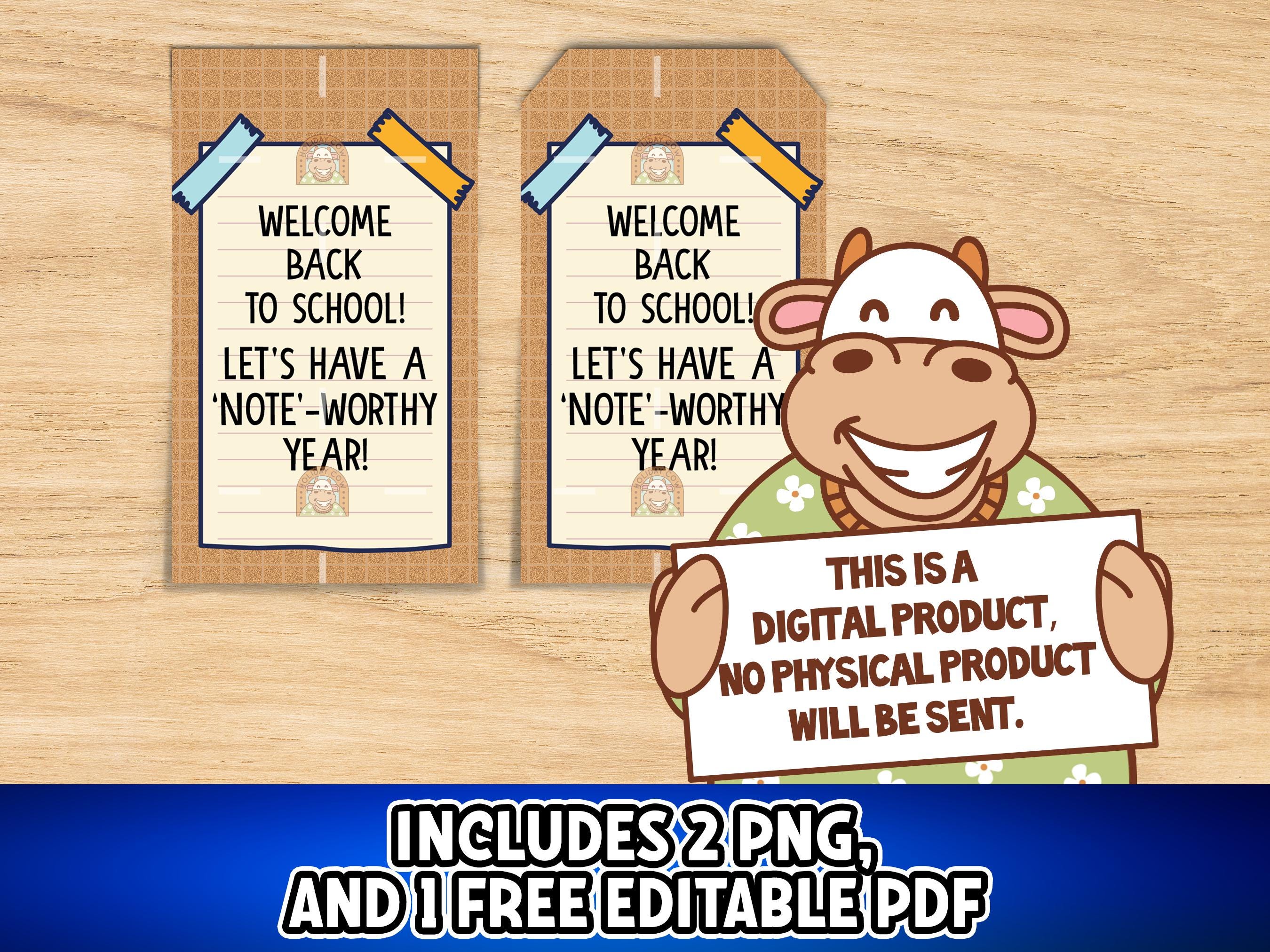 Back to School Tag Printable, Noteworthy School Year Tag, First Day of ...