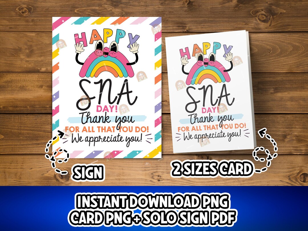 SNA Day Gift, Printable SNA Day Sign, Special Needs Assistant Day ...