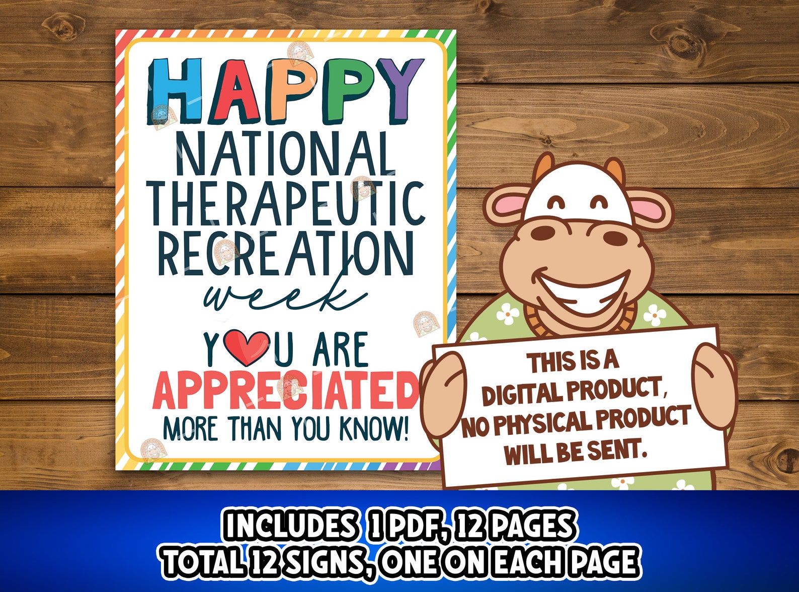 National Therapeutic Recreation Week Signs Printable, Recreational ...