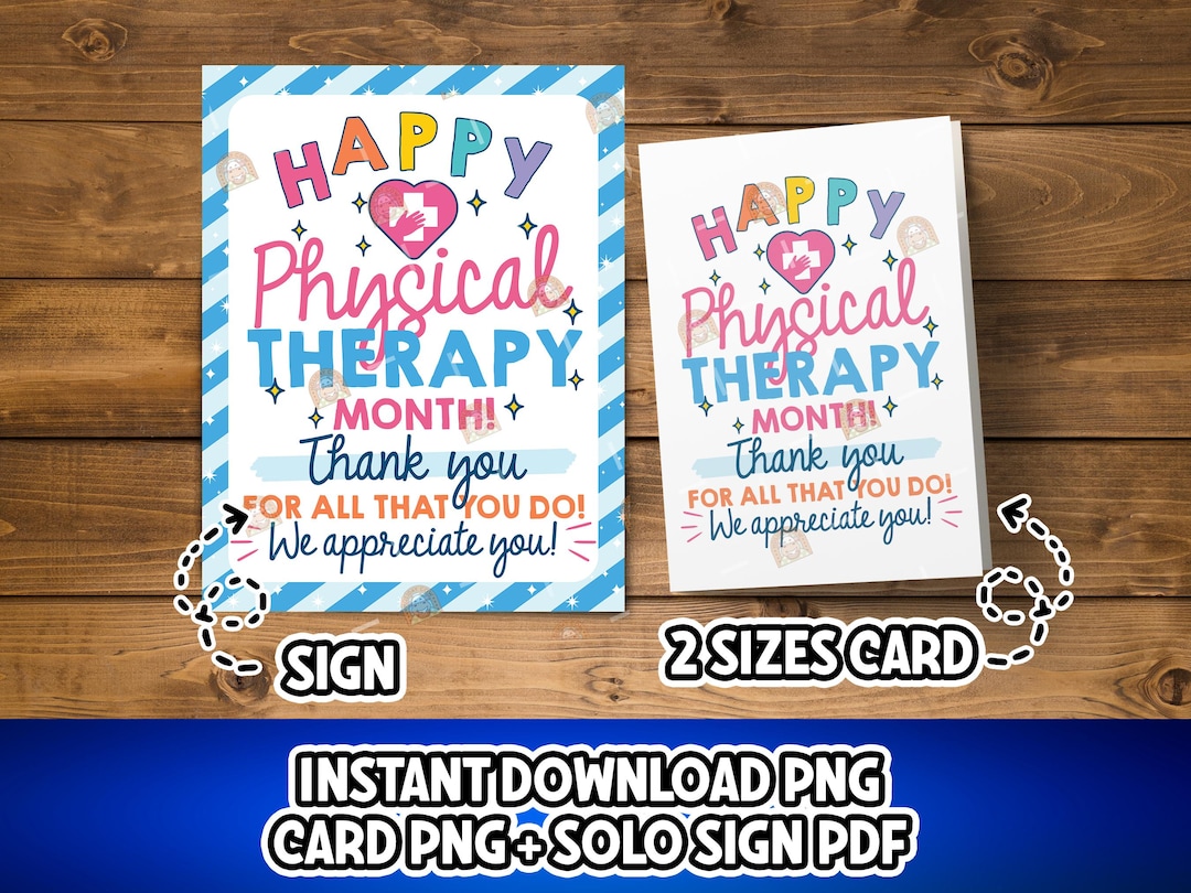 National Physical Therapy Month Sign Printable, Physical Therapists ...