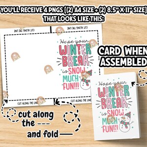 Hope Your Winter Break is Snow Much Fun Printable Card, Winter Break ...