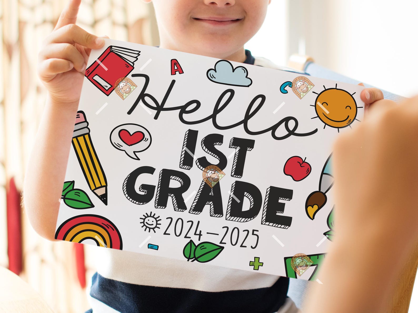 First Day of 1st Grade Sign, First Day of School Sign Printable, Back ...