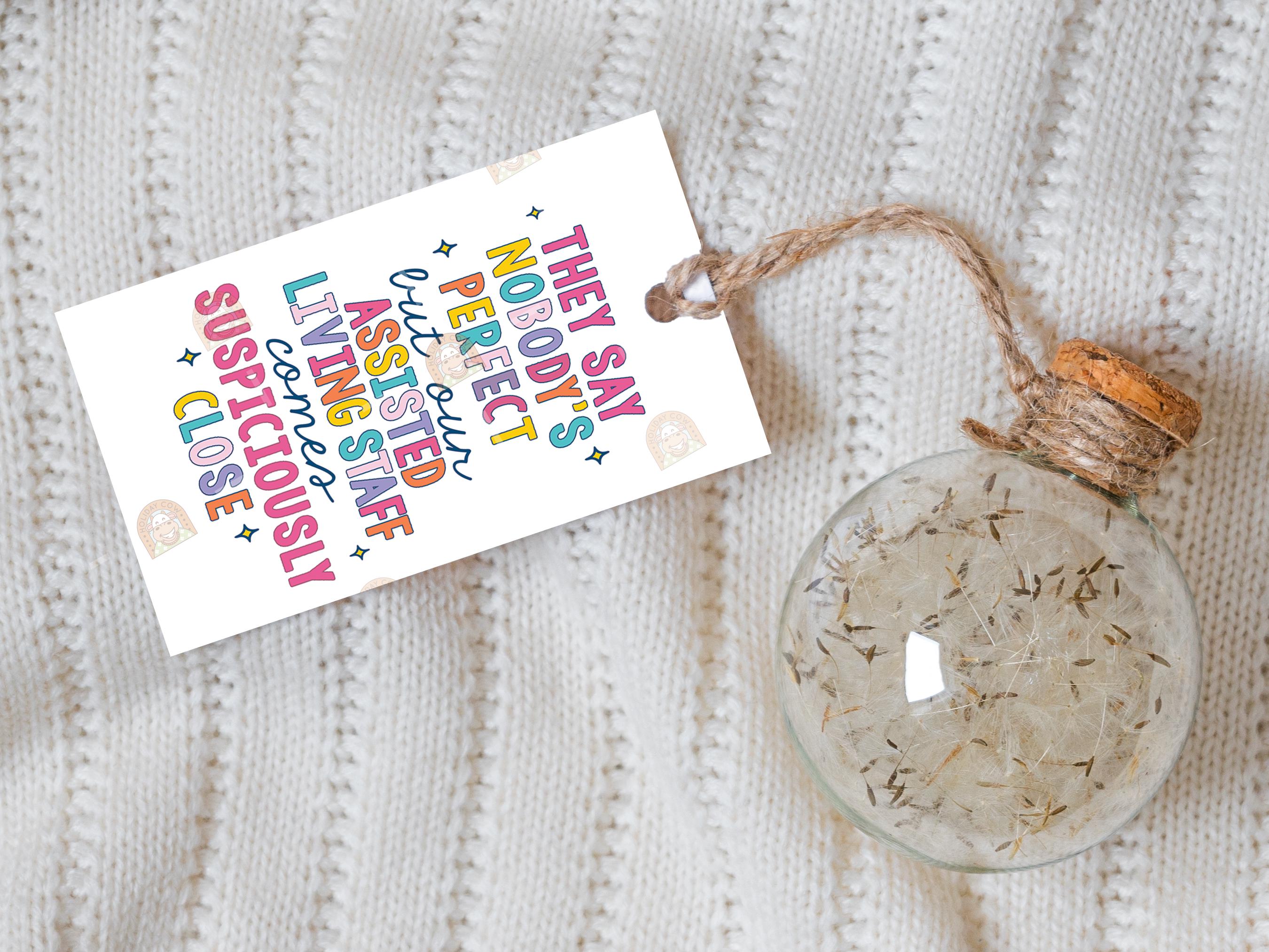 Assisted Living Gift Tag Printable, Assisted Living Staff Gift Tag for ...