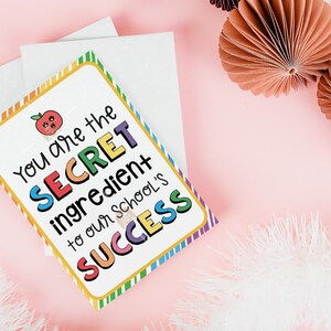 School Lunch Hero Day Card Printable, Teacher Appreciation Week Card ...