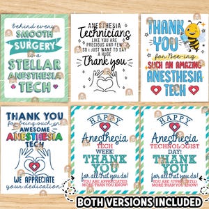 Anesthesia Tech Signs Printable, Anesthesia Tech Week Posters ...