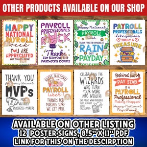 Funny Payroll Week Gift Tags Printable, National Payroll Week Tags ...