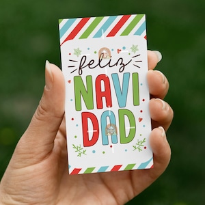 Feliz Navidad Tag Printable, Spanish Christmas Treat Tag, Happy ...