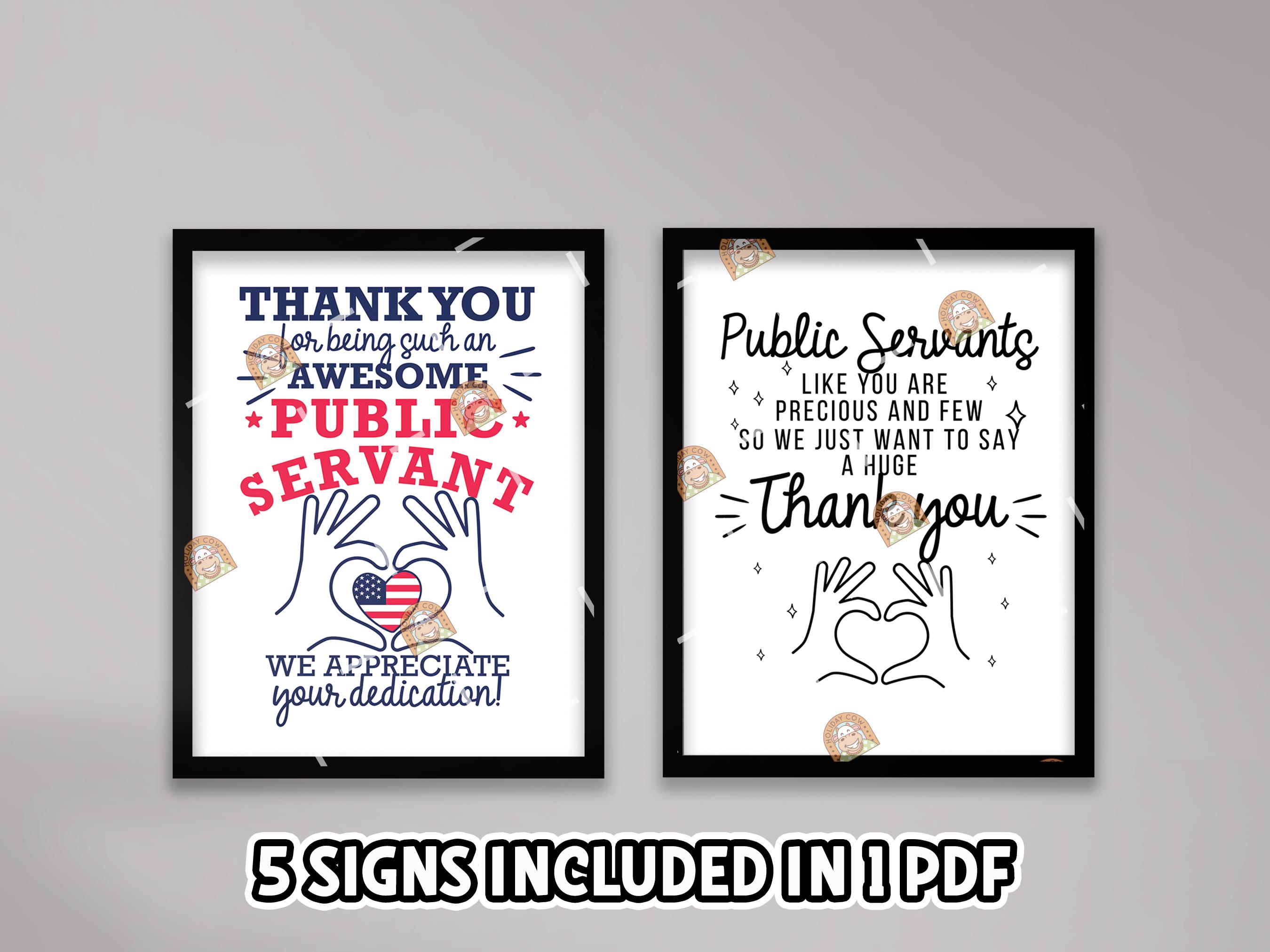 Public Service Recognition Week Signs Printable, Public Service Week ...