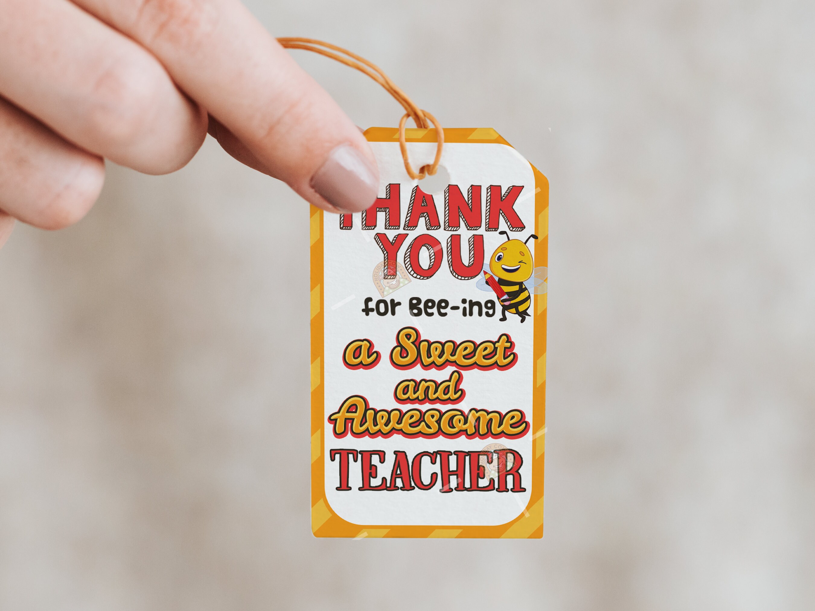 Printable Teacher Appreciation Gift Tag, Thank You for Bee-ing Teacher ...