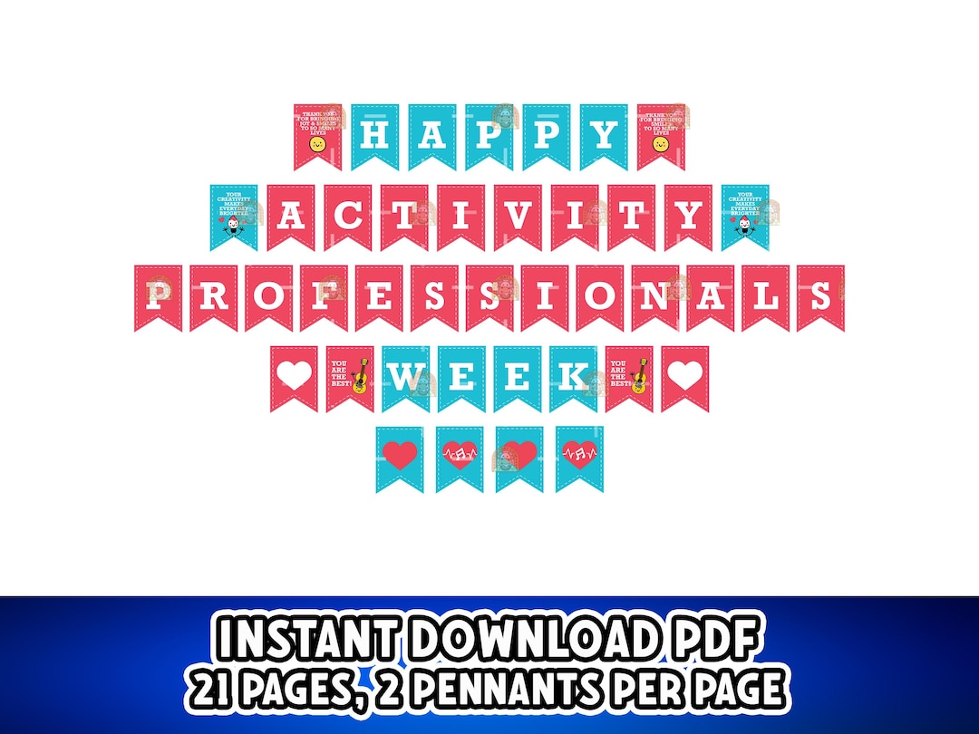 Activity Professionals Week Printable Banner, Activity Professionals ...