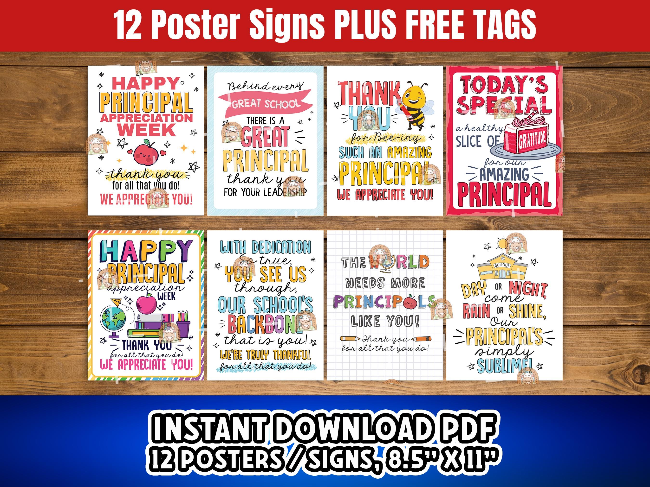 Principal Appreciation Week Sign Printable, National Principals' Week ...