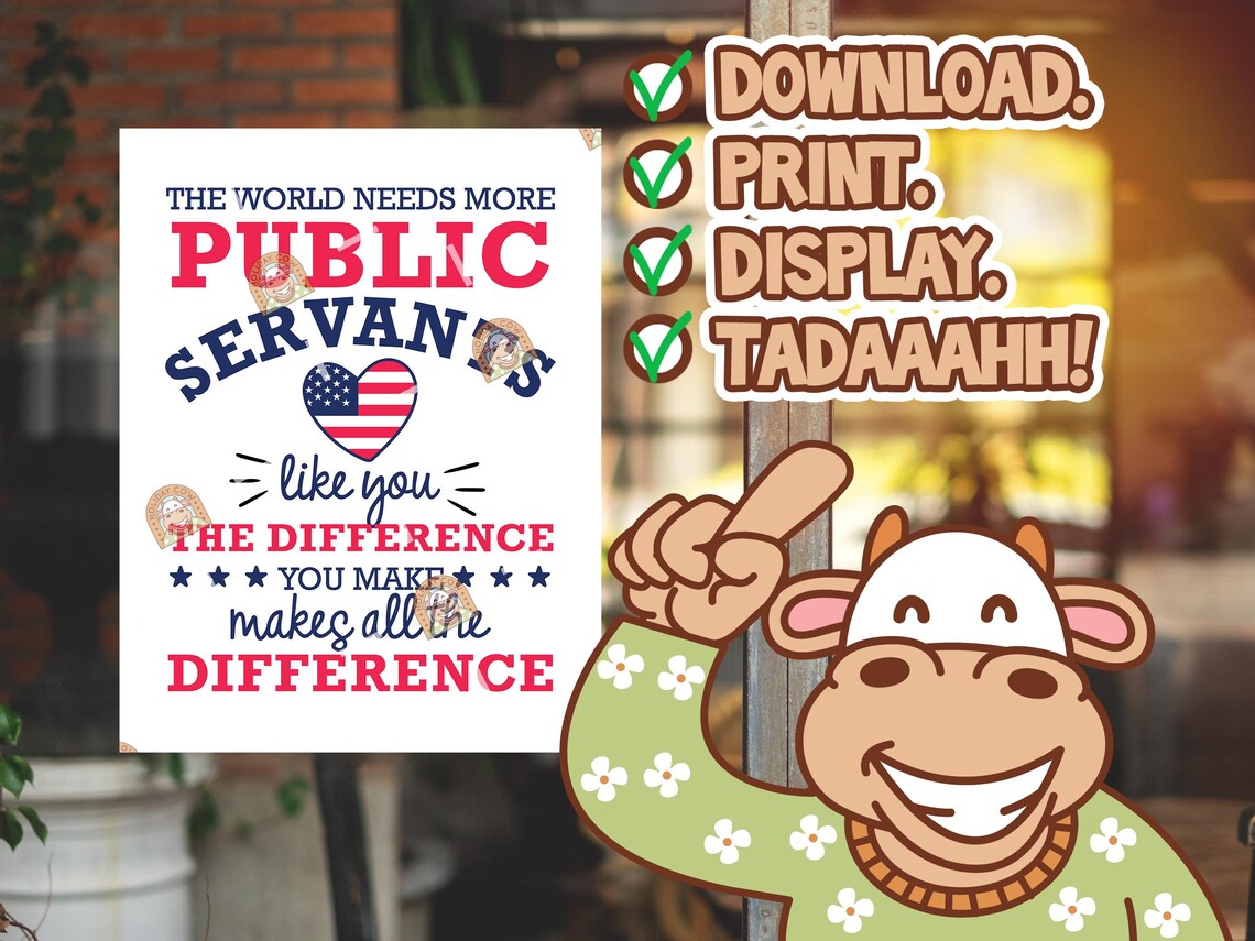 Public Service Recognition Week Signs Printable, Public Service Week ...