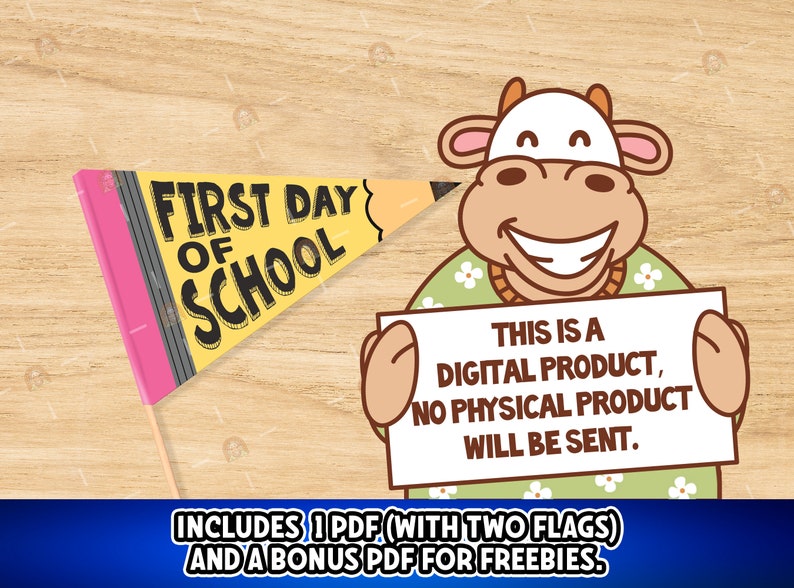 Printable First Day of School Pennant Flags Back to School - Etsy