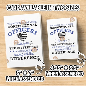 Correctional Officer Gift, Printable Correctional Officer Week Card ...