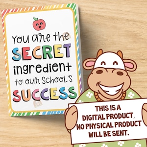 School Lunch Hero Day Card Printable, Teacher Appreciation Week Card ...