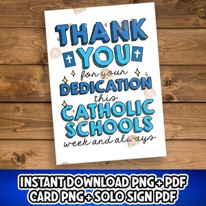 Catholic Schools Week Card Printable, Catholic Schools Week Gift ...