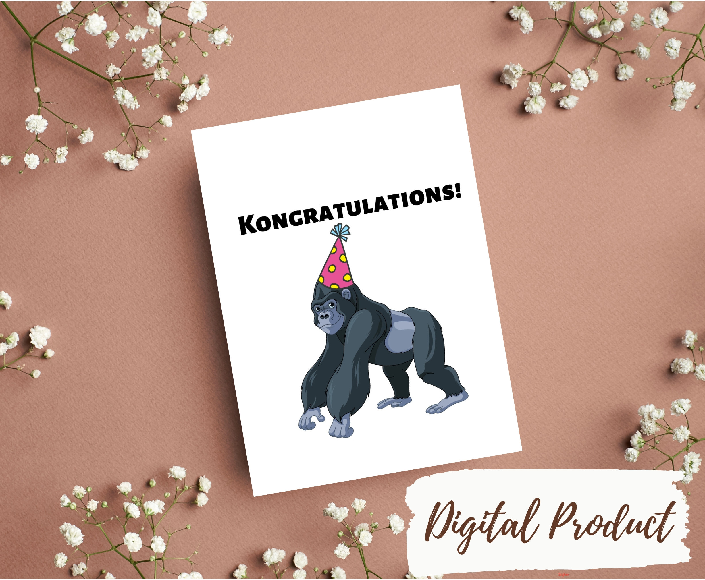Cute Congratulations Card Kongratulations Funny Pun Cards Congrats You ...