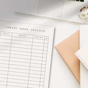 Library Book Tracker Template I A4, A5, US Letter and Half Letter I PDF ...