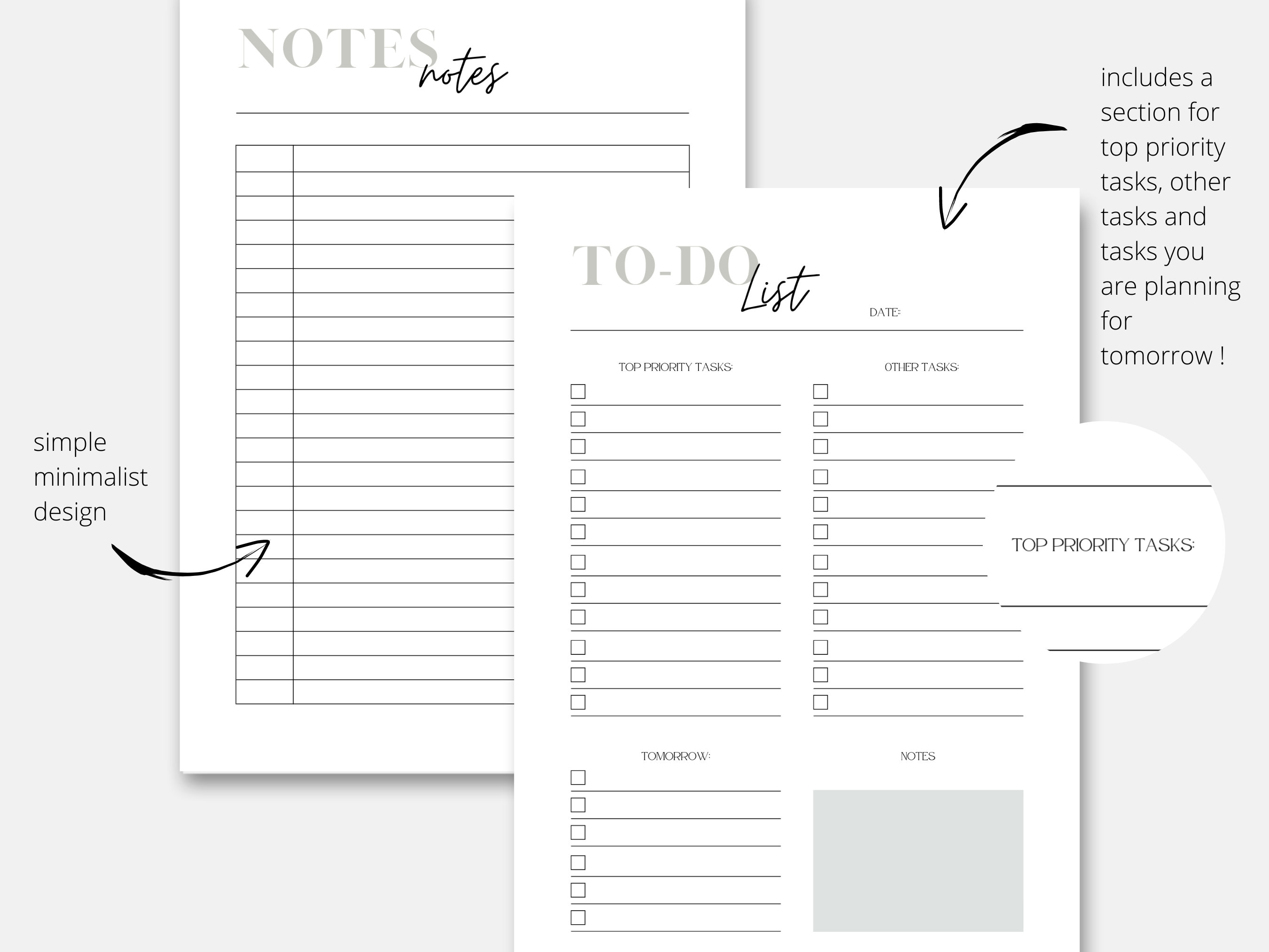 Sunday Start Printable Planner Bundle undated - Etsy