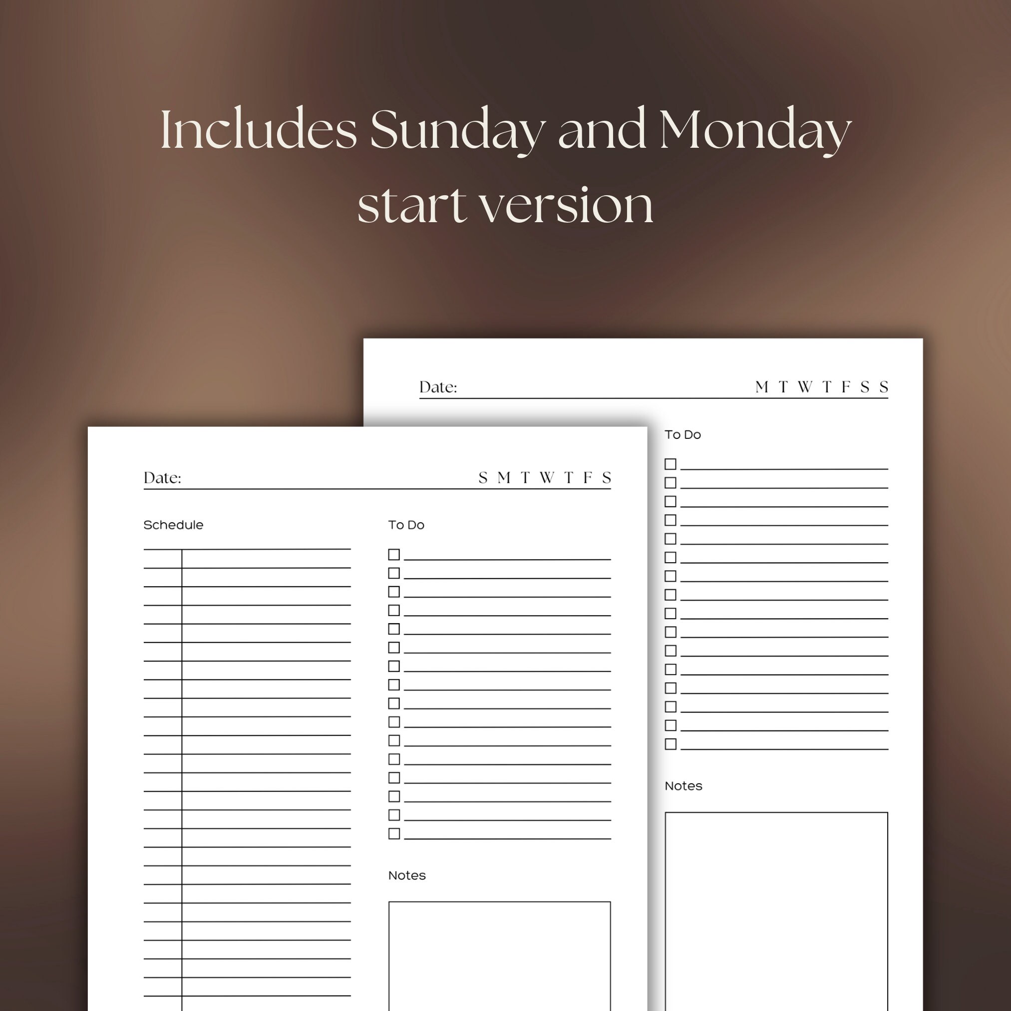 Simple and Minimal Daily Planner I Basic Daily Planner I PDF Printable ...