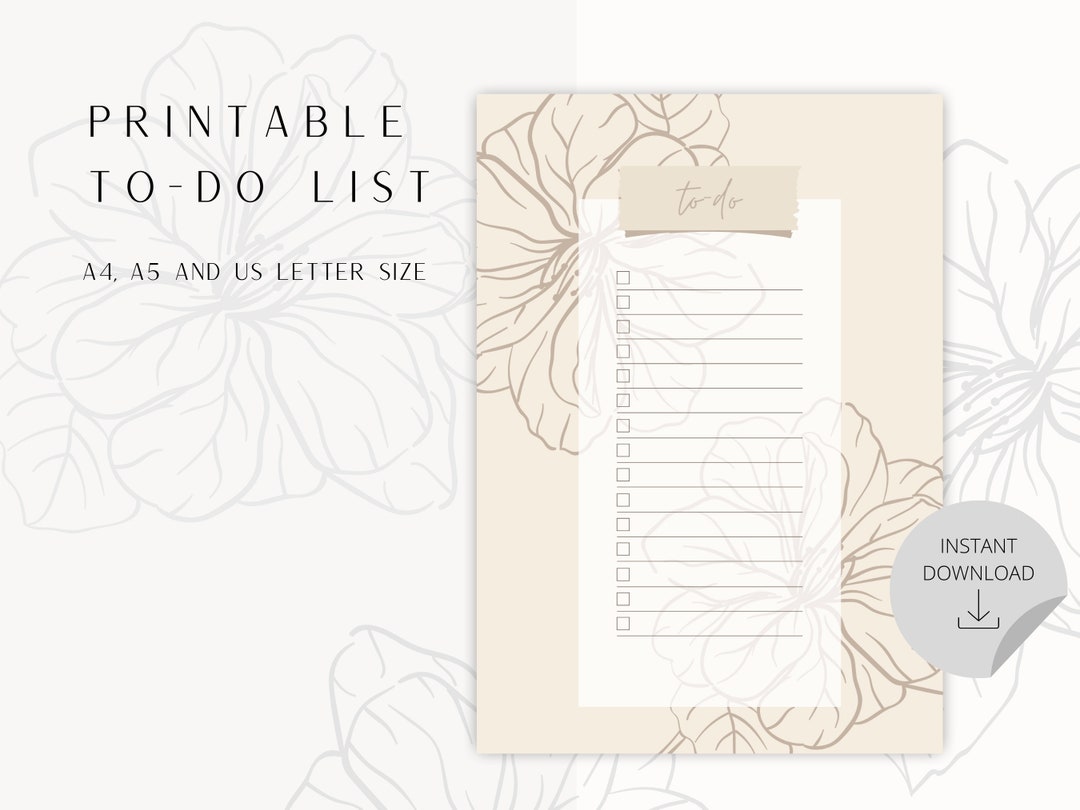 Printable to Do List I Task List I Daily Planner I Printable - Etsy