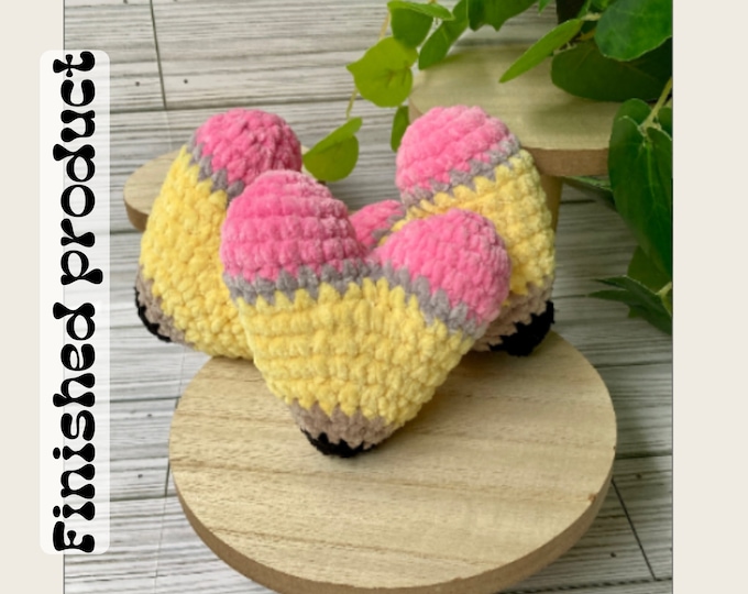 Amigurumi Finished Crochet Stuffed Heart, Pencil Heart Shape Plushie ...